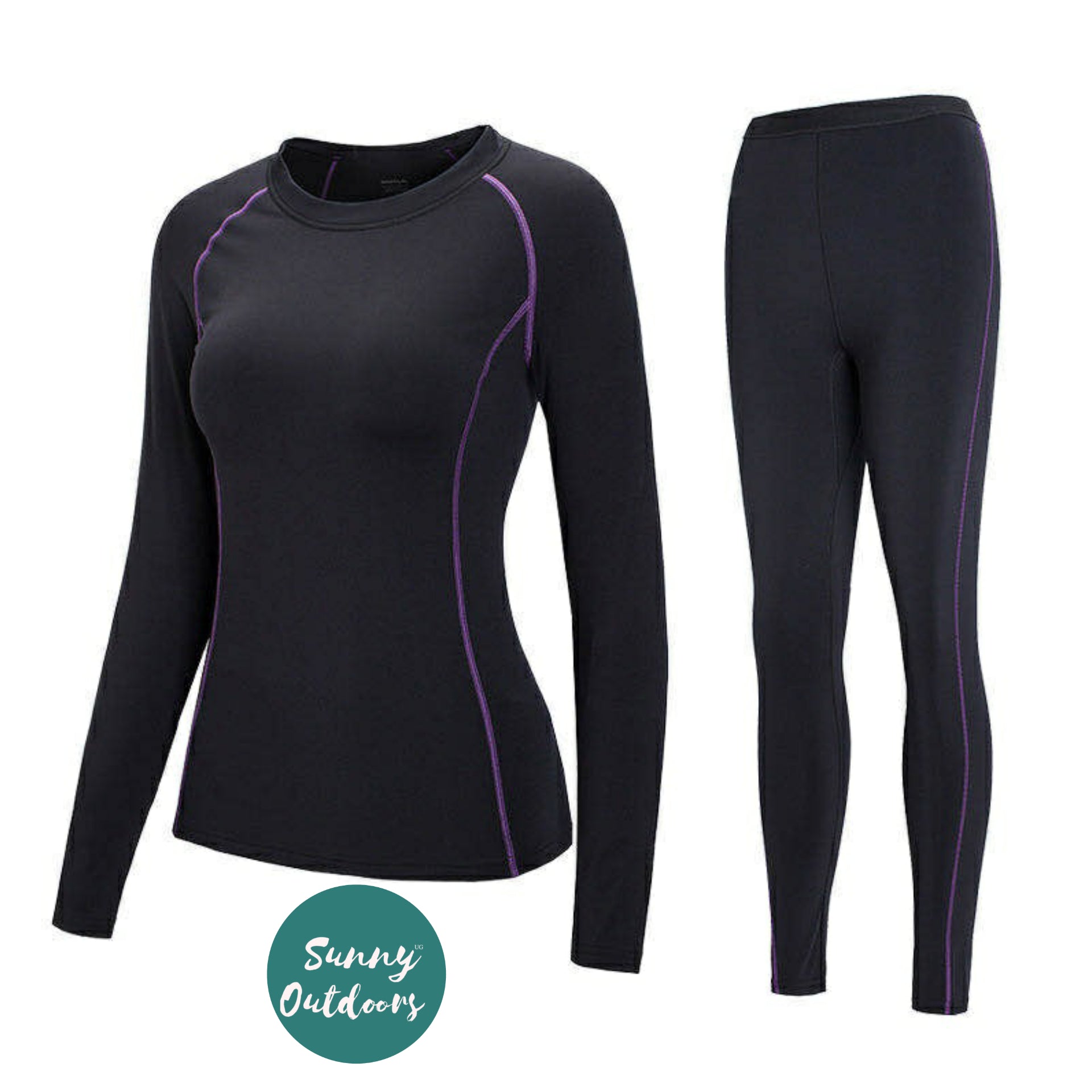 Ladies Thermal Underwear Outdoor Sports Hiking Thermal Top Thermal Bot ...